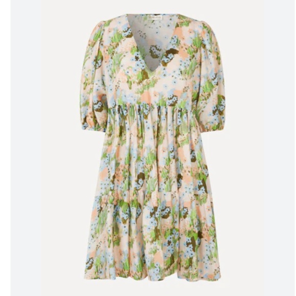 STINE GOYA | Dresses | Stine Goya Nana Dress Artist Canvas Cream Size M ...